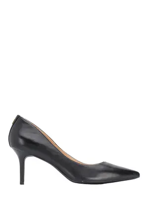 Ralph Lauren 70mm Signature Leather Look Pumps - Black