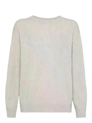 Brunello Cucinelli Brunello Cucinelli Long-Sleeve Knitted Jumper Neutrals