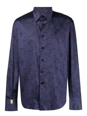 BILLIONAIRE Flavio Lion Graphic-print Shirt - Blue