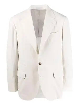 BRUNELLO CUCINELLI Single-breasted Cotton Blazer