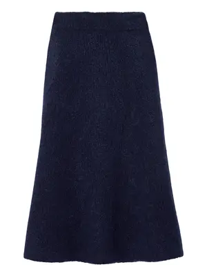 GABRIELA HEARST Gabriela Hearst Pablo Cashmere And Silk-Blend Bouclé Midi Skirt