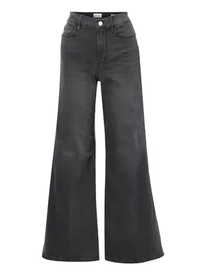 FRAME Le Palazzo High-Rise Wide-Leg Jeans Gray