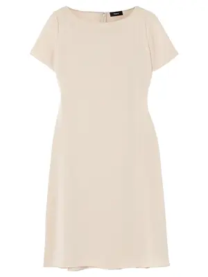 Theory Crepe Mini Dress Ecru