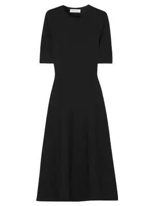 Gabriela Hearst Gabriela Hearst Seymore Wool, Cashmere And Silk-Blend Midi Dress Black