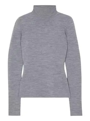 Gabriela Hearst Gabriela Hearst May Wool, Cashmere And Silk-blend Turtleneck Sweater Gray