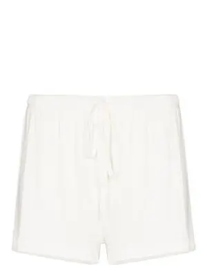LESET Nora Drawstring-waist Shorts - White
