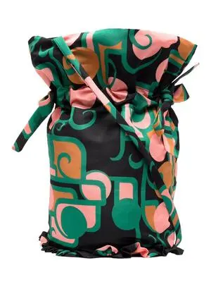 La DoubleJ Tree Of Life Crossbody Bag - Black