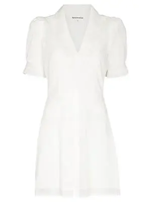 REFORMATION Jack Peter-pan Neck Dress - White