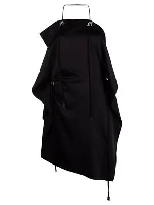 Givenchy Apron Design Draped Halterneck Dress - Black