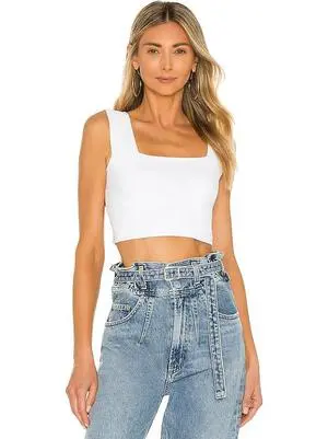 Susana Monaco Wide Strap Crop Top - Sugar