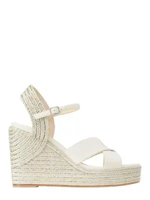 JIMMY CHOO Dellena 100 Wedge Sandals - Neutral