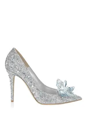 JIMMY CHOO Jimmy Choo Avril Crystal Covered Pointy Toe Pumps
