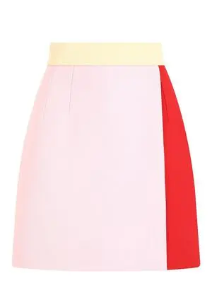 Dolce & Gabbana Colour-block High-waisted Mini Skirt - Pink