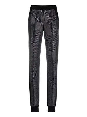 Philipp Plein Crystal Slim-cut Track Pants - Black