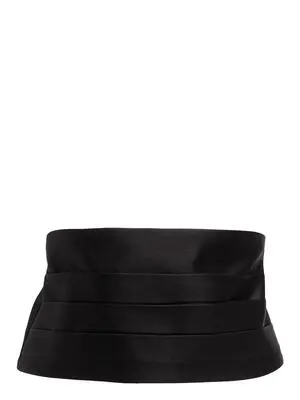 Polo Ralph Lauren Silk Pleated Cummerbund - Black