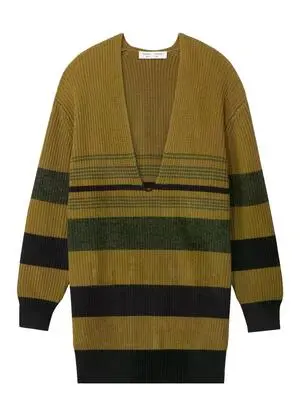 Proenza Schouler White Label Horizontal-stripe V-neck Jumper - Green