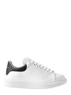 Alexander McQueen Exaggerated-sole Leather Sneakers - White