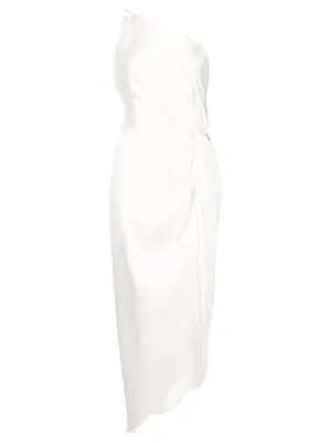 Michelle Mason Twist-knot Silk Dress - White