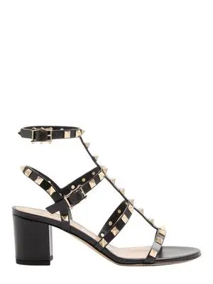Valentino Garavani Rockstud 60 Mm Ankle Strap Sandals - Black