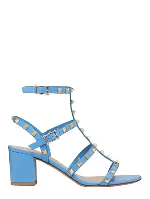 Valentino Garavani Valentino Garavani Rockstud 60 Mm Ankle Strap Sandals Denim