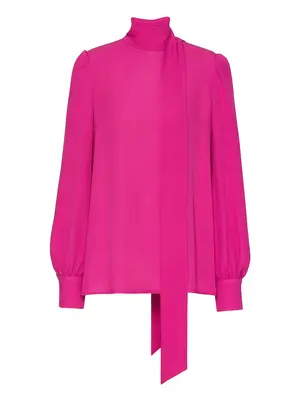 Valentino Garavani Georgette Top Full Pink