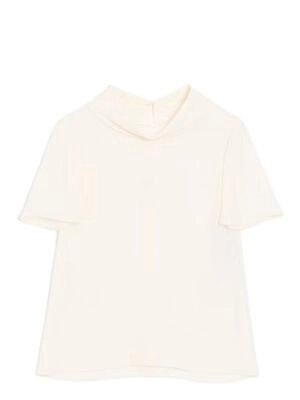 Valentino Garavani Valentino Georgette Top Ivory