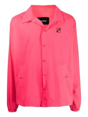 We11Done Logo-print Shirt Jacket - Pink