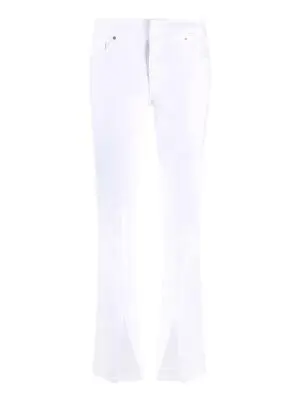 FRAME Slit-detail Denim Jeans - White