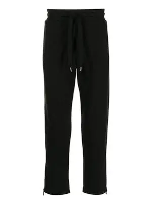 PORTS V Zip Detail Track Pants - Black