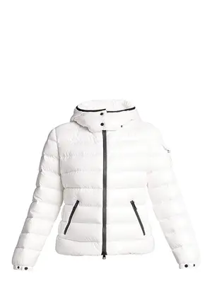 Moncler Bady Hooded Short Down Jacket White