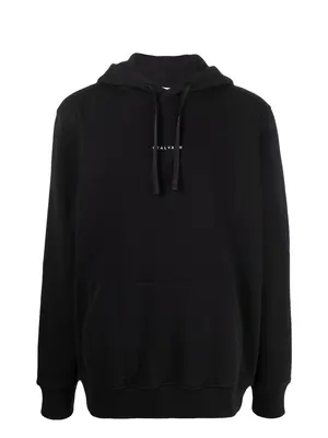 1017 Alyx 9sm Logo-print Pullover Hoodie - Black