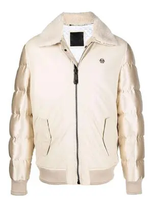 Philipp Plein Metallic Padded Jacket - Neutrals