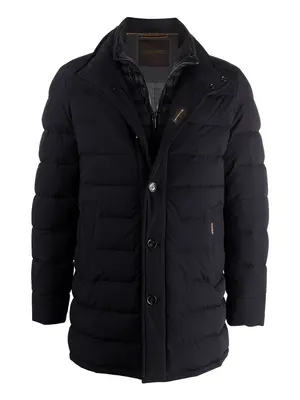 MOORER Layered Down-padded Jacket - Blue