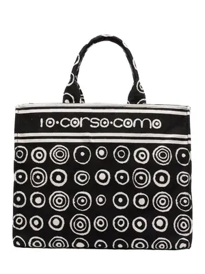10 CORSO COMO Graphic-print Canvas Tote - Black