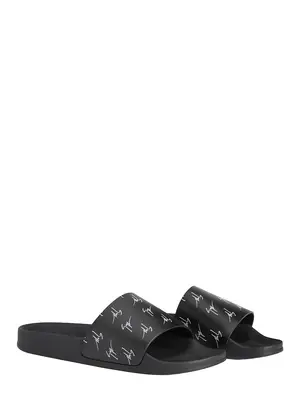 GIUSEPPE ZANOTTI Brett Logo Slides - Black