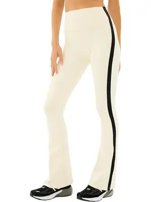 Splits59 Raquel High-Waist Flared Leggings Creme/black