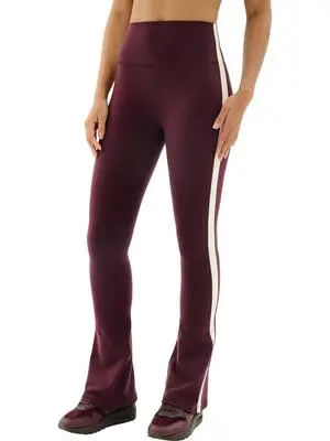 Splits59 Raquel High-Waist Flared Leggings Dark Cherry/creme