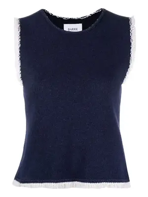 BARRIE Fringe-trim Top - Blue