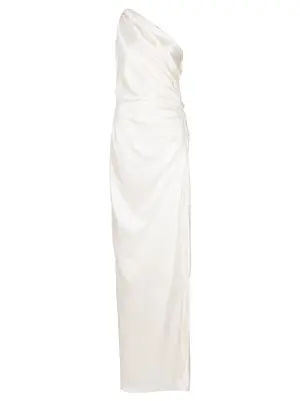 Michelle Mason One-shoulder Gown - White