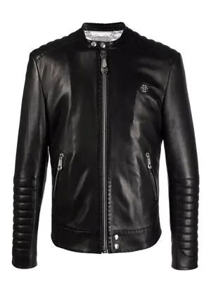 PHILIPP PLEIN Philipp Plein Iconic Leather Jacket