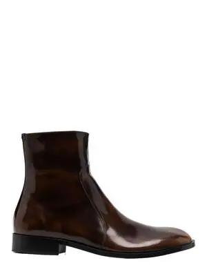 MAISON MARGIELA Maison Margiela Waxed Leather Ankle Boots