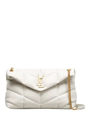 Saint Laurent Lou Puffer Shoulder Bag - Crema Soft