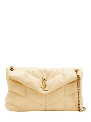 Saint Laurent Saint Laurent Lou Puffer Shoulder Bag Light Vanilla