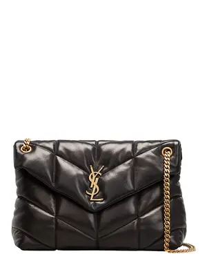 Saint Laurent Saint Laurent Lou Puffer Shoulder Bag Nero