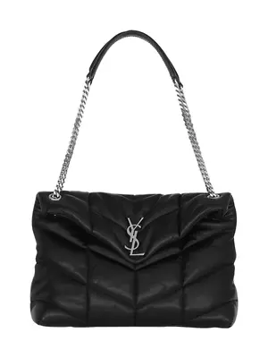 Saint Laurent Saint Laurent Lou Puffer Shoulder Bag Noir