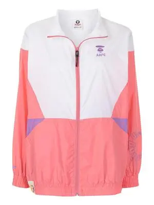 AAPE BY *A BATHING APE Moonface Logo-print Jacket - White