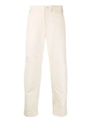 JIL SANDER Zipped-ankle Cotton Trousers - Neutrals