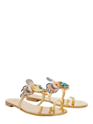 GIUSEPPE ZANOTTI Spipiott Embellished Sandals - Gold