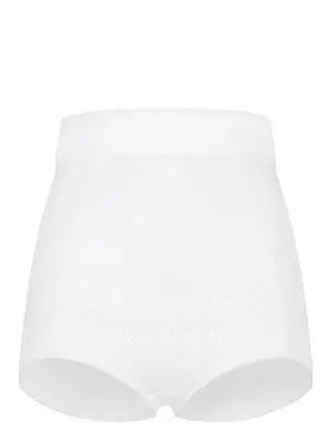 Dolce & Gabbana High-waisted Lace-panel Briefs - White