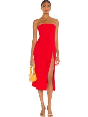 Amanda Uprichard Mandy Midi Dress - Lipstick
